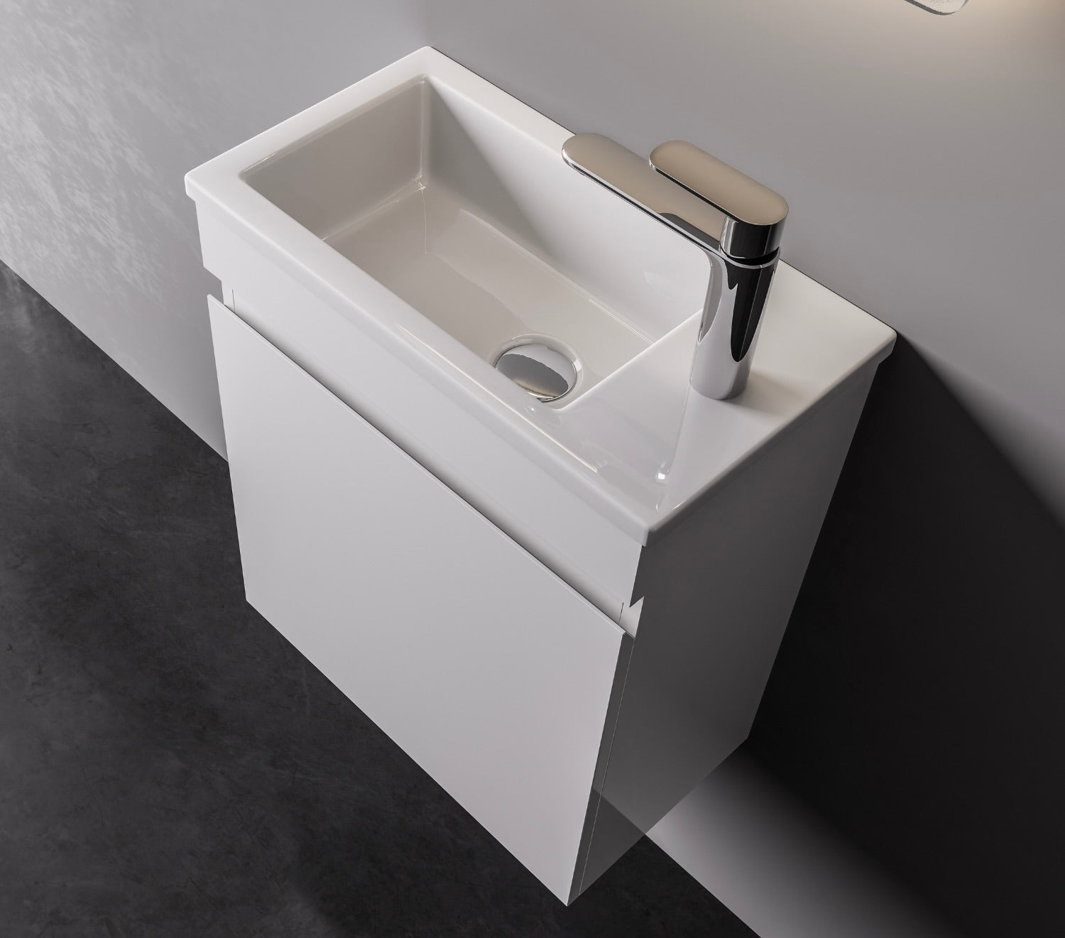 Nora Modena Wall-Hung Vanity White W448*D250*H520 (RBV-1010MCWH450) CA ...